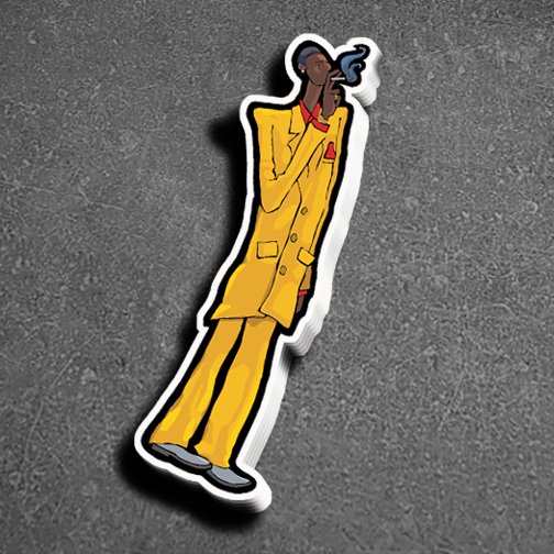 "Yellow Suit Man" Sticker - Michael Birawer Shop